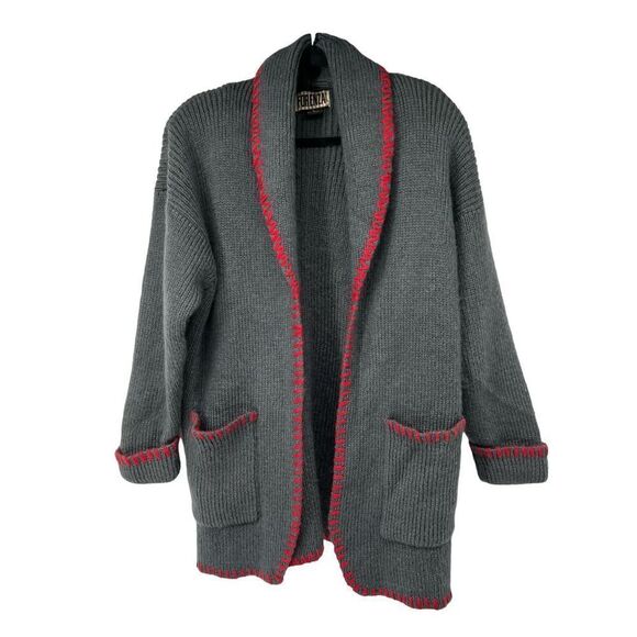 Forenza | Sweaters | Vintage Forenzagray Red Largeseams Heavy ...